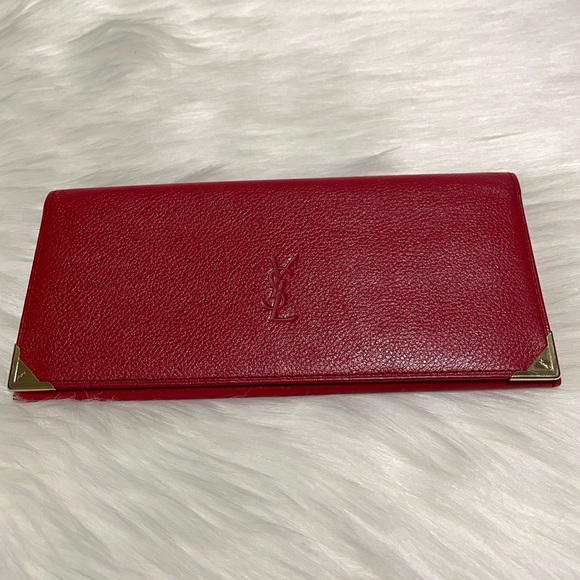 Yves Saint Laurent | Bags | Red Vintage Ysl Wallet | Poshmark